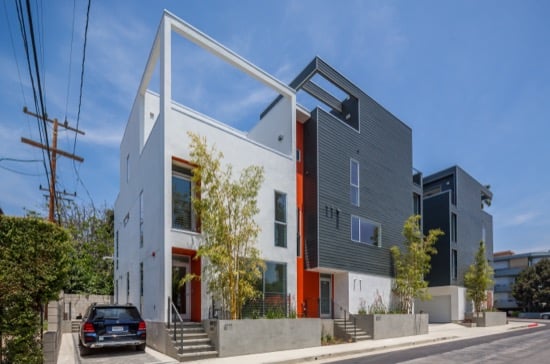 small lot subdivision los angeles architects bento box 5 modern homes